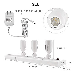 BIGLIGHT LED Track Light, Dimmable Accent Lighting with Rotatable Heads, Plug in Spotlight with Remote Control for Highlight Kitchen Counter Cabinet Gallery Picture Bathroom Basement Artwork