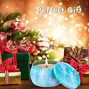 Scented Candles Gift Set for Women，4 Pack 4.4 Oz Rose Vanilla Orange Lemon 100% Natural Soy Wax Candles with 8% Strongly Fragrance Essential Oils for Stress Relief or Christmas Birthday Mother's Day