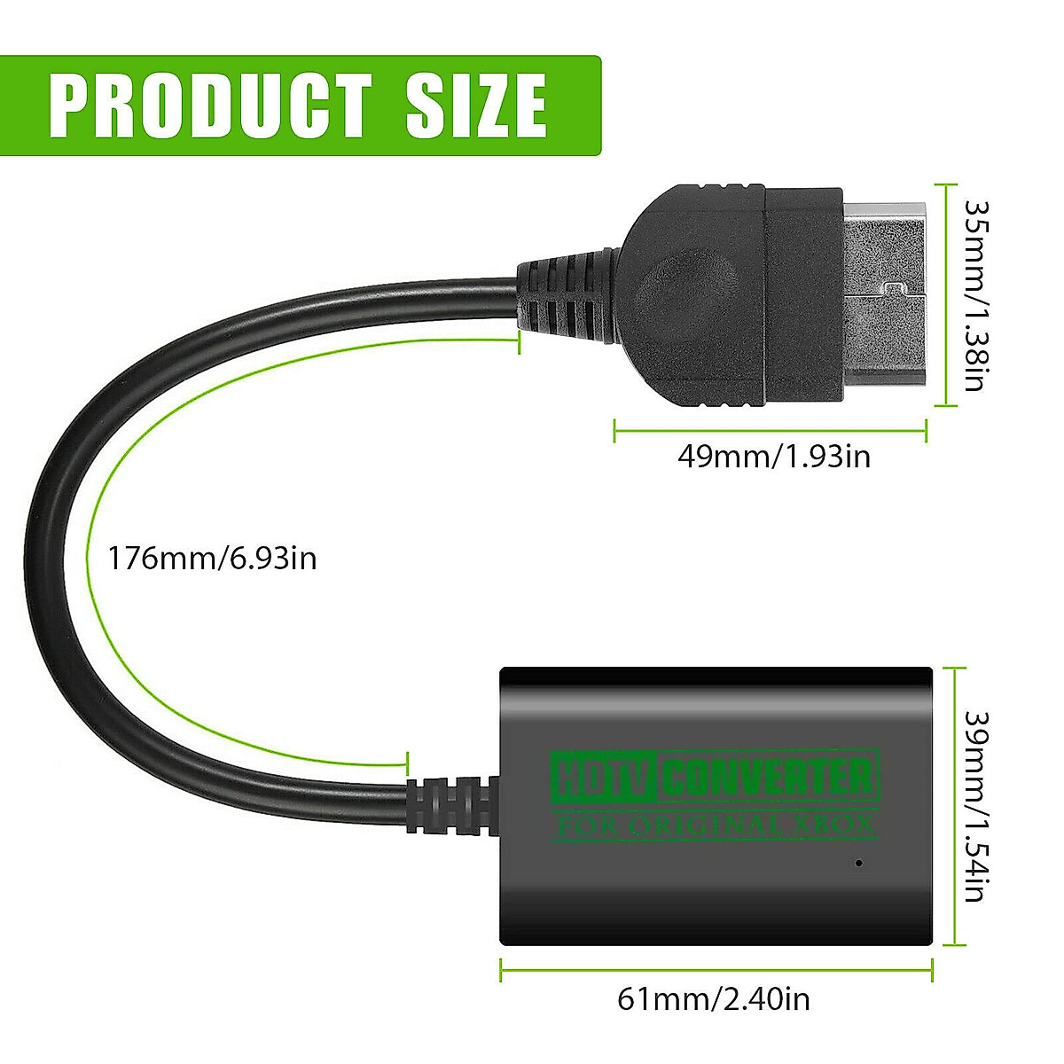 HDMI Converter for Original Xbox HDMI Adapter Cable for Microsoft Xbox Retro Video Game Console