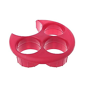 JKPOWER Meal Measure 1 Portion Control Plate Weight Loss Diet Management Healthy Eating Meal Measure Plate Red