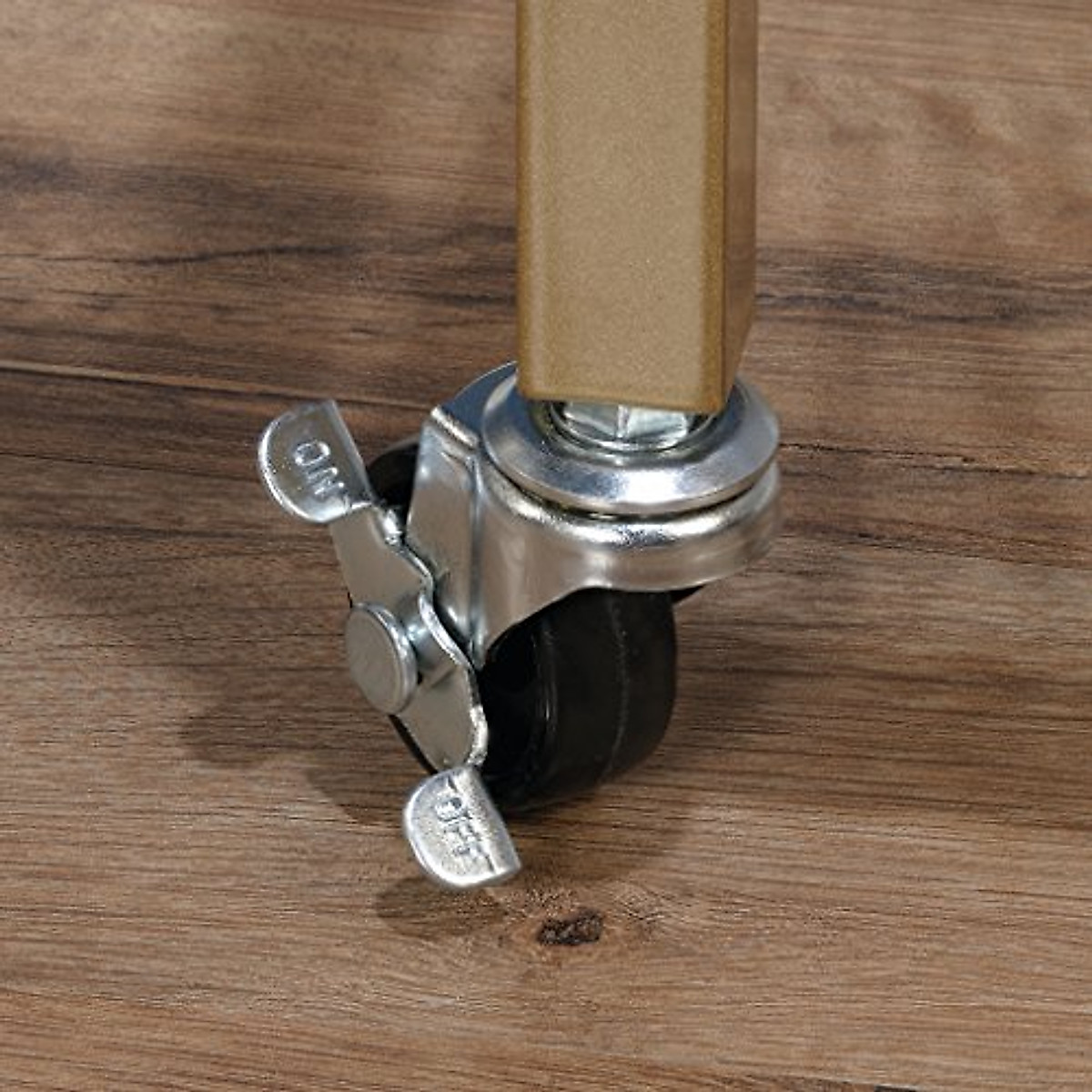 Sauder International Lux Bar Cart, Satin Gold Finish