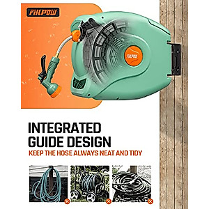 FIILPOW Automatic Pool Cleaner & 100 FT Garden Hose Reel