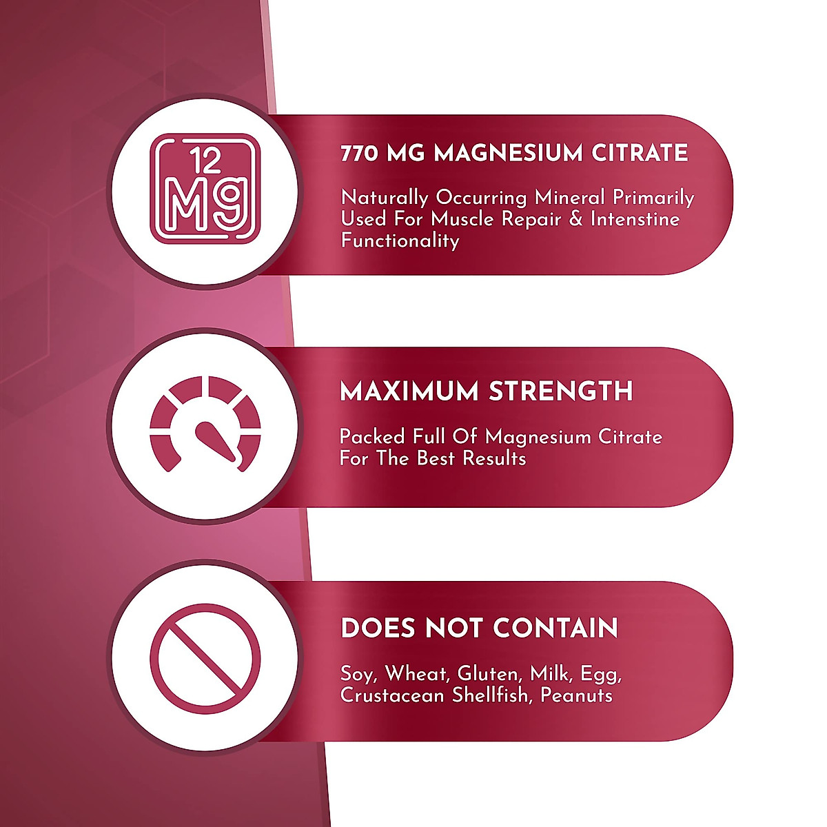 Atlantis Nutrition Magnesium Gummies | 770 MG Magnesium Citrate | Helps Muscle Recover & Relieves Cramps, Promotes Calmness, Improves Sleep Quality | Formulated for Adults & Kids | 60 Vegan Gummies