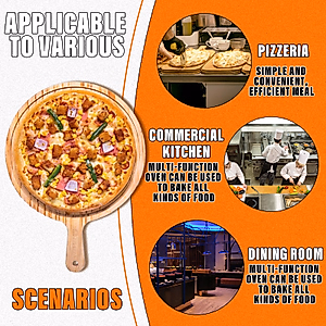 Portable Pizza Oven |Countertop Electric Pizza Maker |Outdoor Pizza Grill|Stainless Steel 1800W Power|Double Layer with 14in Pizza Stone|For Commercial&Kitchen|