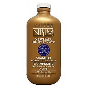 NISIM NewHair BioFactors Shampoo for Normal To Oily Hair - Deep Cleaning Shampoo That Controls Excessive Hair Loss (33 Ounce / 1000 Milliliter)