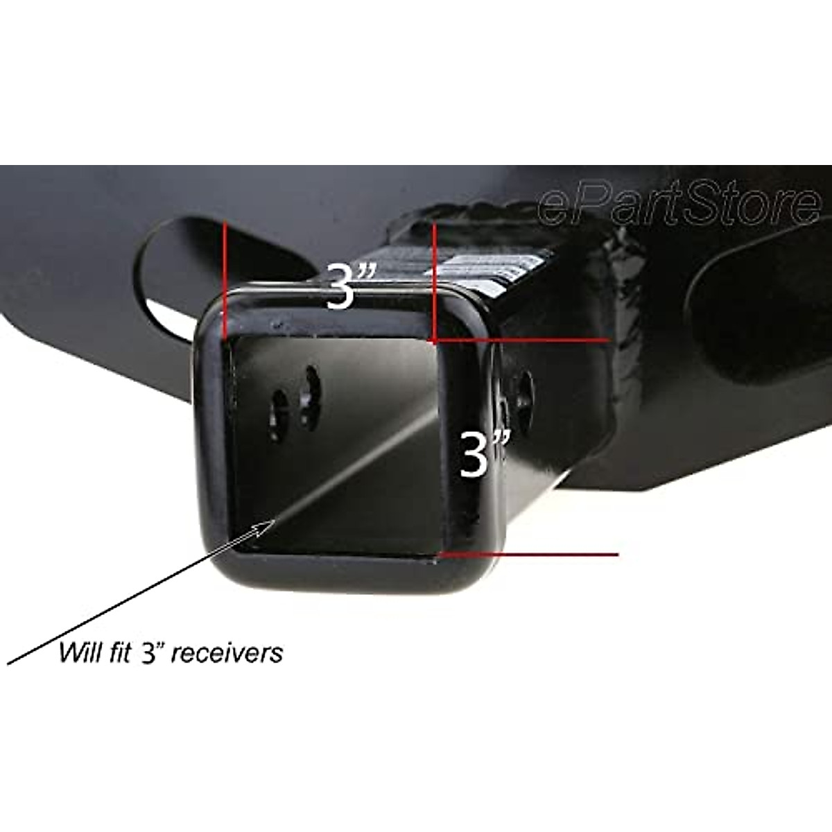 5"x3" American Black Flag Metal Hitch Cover (Fits 3" Receiver, Black)