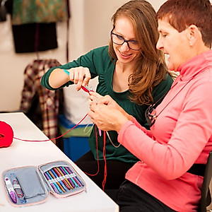 Vodiye Crochet Hooks, 89 Pcs Crochet Hooks Set with Case, Coloured Ergonomic Crochet Hooks and Crochet Needle Accessories, Crochet Needles Kit for Beginners and Experienced Crochet Hook Lovers