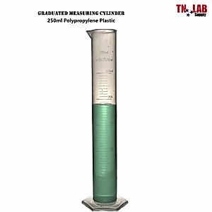 Graduated Measuring Cylinder Polypropylene Plastic (250ml, 10)