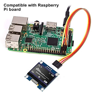MakerFocus 2pcs OLED Display Module I2C 128x64 1.3 Inch Display Module SSD1106 White with Pins Compatible with Arduino/Raspberry Pi/ESP32