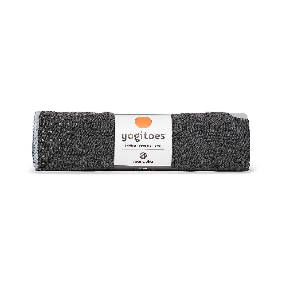 Yogitoes Yoga Mat Towel - Lightweight, Quick Drying Microfiber, Non Slip Skidless Technology, Use in Hot Yoga, Vinyasa and Power, 71 Inch (180cm), Grey