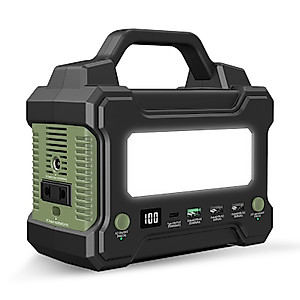 150W portable power station, camping power bank, mini phone laptop solar charger, spare lithium battery, 110V/40500wh with flashlight AC socket, for power outage, outdoor camping emergency, etc