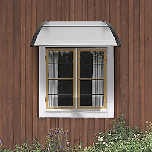 VEVOR Window Door Awning Canopy 40" x 40", UPF 50+ Polycarbonate Entry Door Outdoor Window Awning Exterior, Front Door Overhang Awning for Sun Shutter, UV, Rain, Snow Protection, Hollow Sheet