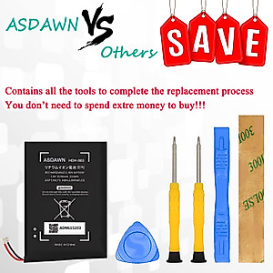ASDAWN HDH-003 Battery Replacement for Nintendo Switch Lite Game Console HDH-001 HDH-003, Battery for Nintendo Switch Lite Game Player 3570mAh HDH-A-BPHAT-CO with Repair Tool Kit