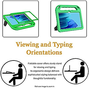 LEDNICEKER Kids Case for Samsung Tab A7 2020, Samsung Galaxy Tab A7 10.4 Case with Built-in Screen Protector, Shockproof Handle Kid-Proof Case for Galaxy Tab A7 SM-T500/T505/T507/T509- Green