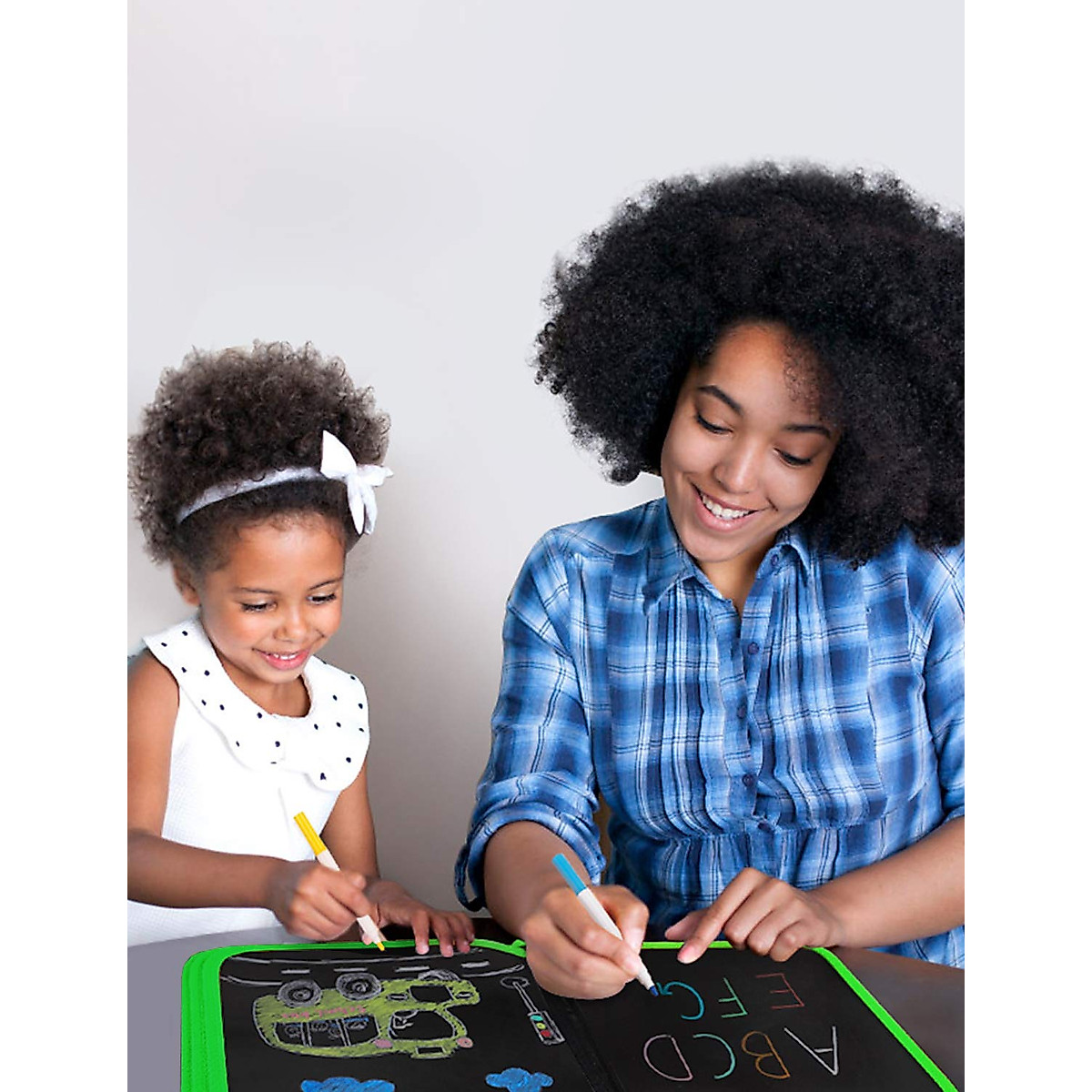 CALMSEN Portable Kids Drawing Pad, Erasable Toddler Art Supplies with 12 Colored Erasable Pens, Kids Art Supplies, Crafts Kits for Kids, Birthday Gift for Girls Boys Ages 3, 4, 5, 6, 7, 8-8.5"x8.3"