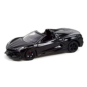 Collectibles Greenlight 37240-D Barrett-Jackson,Series 8 - 2020 Chevy Corvette C8 Convertible (Lot #3003) - Black with Adrenaline Red Interior 1/64 Scale