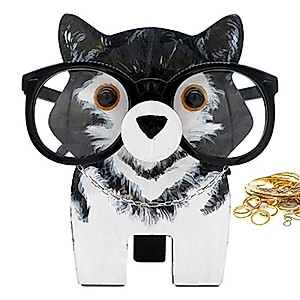 Animal Glasses Holder, Glasses Holder Stand, Wooden Eye Glass Display Stands, Frog Wolf Octopus Glasses Bracket, Glasses Stands Glasses Accessories for Home Office Desk Decor