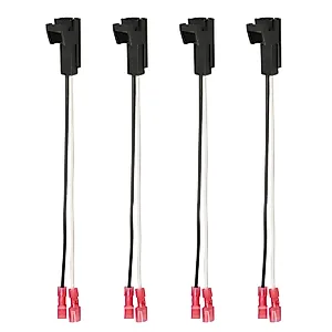 Speaker Harness Wiring Harness 72-4568 Compatible with GMC Buick Cadillac Chevy Silverado Sierra Suburban Tahoe Yukon Cobalt Colorado Speaker Connector Harness Adapter 4 Pack