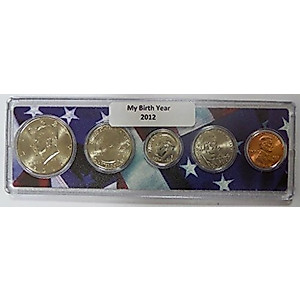 2012 - 5 Coin Birth Year Set in American Flag Holder Uncirculated