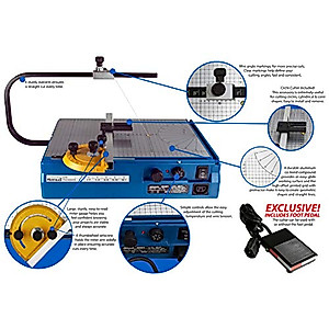 Hercules Hot Wire Foam Cutter Table with Foot Control Pedal – Tabletop Hotwire Cutter for Cutting, Forming and Sculpting Styrofoam and Other Foam Materials (Corded 110V AC)