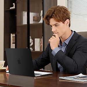 MOSISO Compatible with MacBook Pro 14 inch Case 2023 2022 2021 Release M2 A2779 A2442 M1 Pro/Max Chip with Touch ID, Plastic Hard Shell Case&Keyboard Cover&Screen Protector&Storage Bag, Black