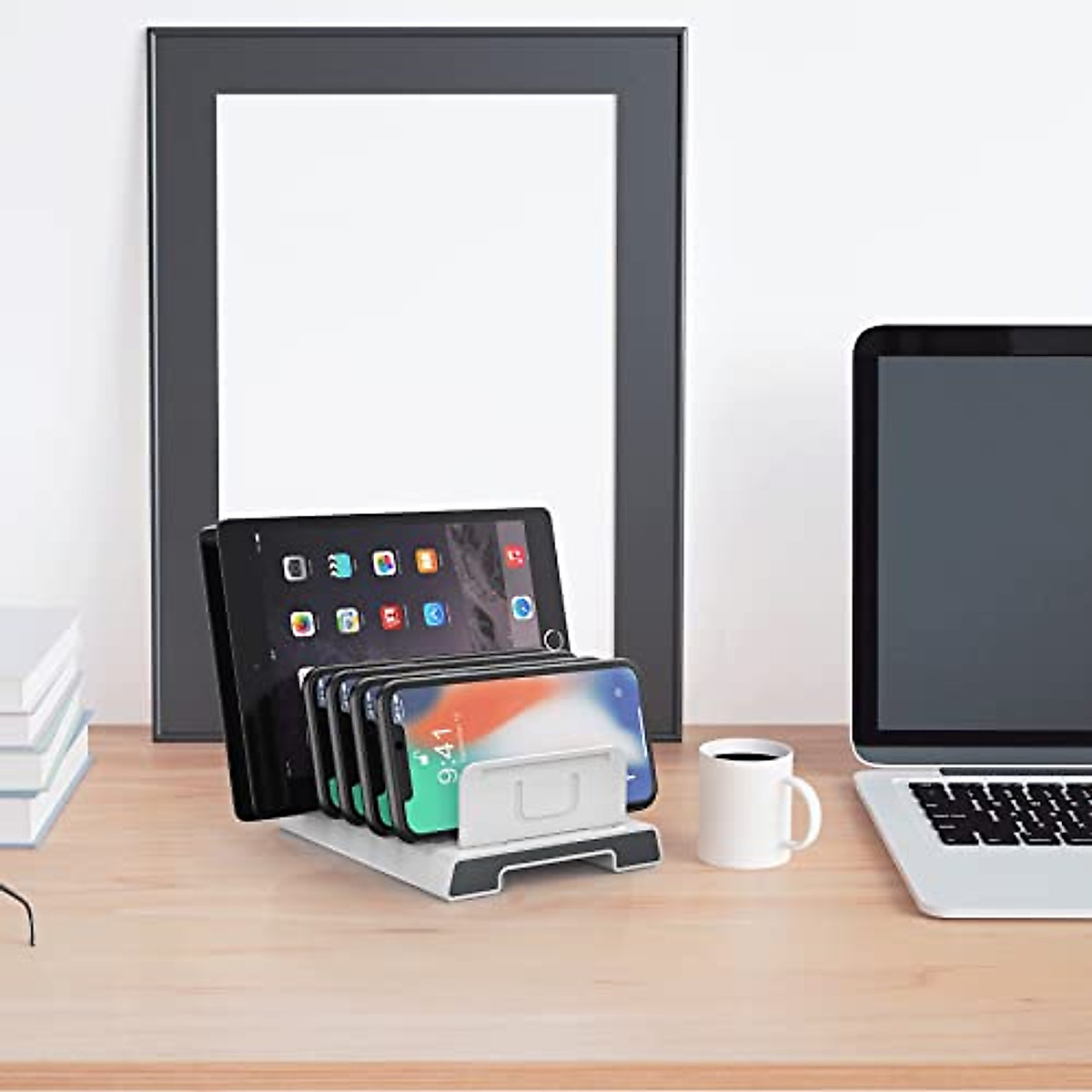 Unitek Adjustable Universal Multi Device Organizer Dock Stand Holder Compatible for iPhone, iPad, Kindle, Fire Tablet, Samsung Galaxy, Google Nexus, Pixel, All Electronic Devices-No Charging Port