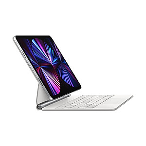 Apple Magic Keyboard: iPad Keyboard case for iPad Pro 11-inch (1st, 2nd, 3rd, 4th gen) and iPad Air (4th, 5th gen, and M2), Great Typing Experience, Built-in trackpad, US English - White
