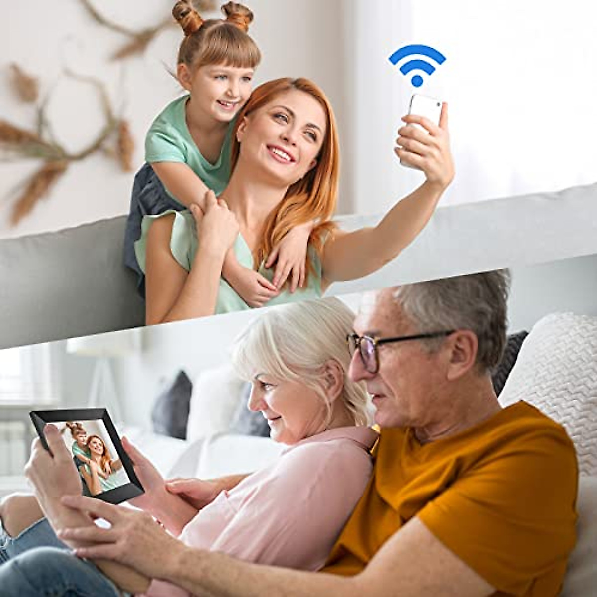 Digital Picture Frame, Humblestead 7 Inch WiFi Digital Photo Frame with 1024 * 600 IPS HD Touchscreen, Effortless One Minute Setup, Share Photos and Videos Instantly from Anywhere via App