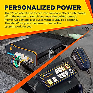 ThunderWave 150W Emergency Police Siren Amplifier [Remote Controller][2 x 15A Switches][Hands-Free Air Horn][3.5mm Input][Radio Rebroadcast] Warning PA System for Emergency Vehicles Trucks UTV POV