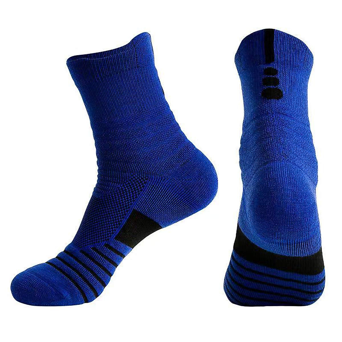 YQHMT Basketball Socks Outdoor Athletic Crew Socks Thick Compression Long Running Sports Socks for Men & Women 4 Pack