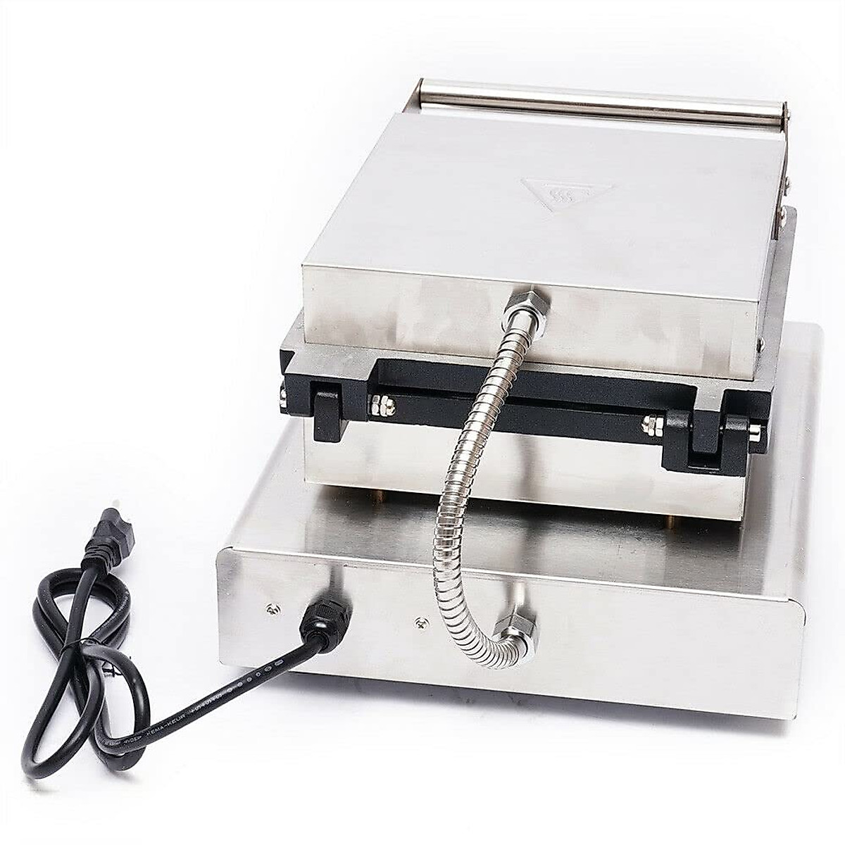 Commercial Round Waffle Maker, Mini Belgian Waffle Iron 16 Grids 1750W Electric Nonstick Waffle Machine Maker Stainless Steel Waffle Baker for Restaurant, Snack Bar, Bakery