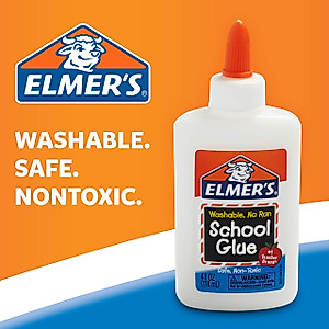 Elmer's Liquid School Glue, Washable, 4 Ounces Each, 12 Count - Great for Making Slime