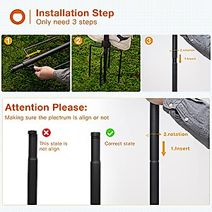 addlon 4Pack 10FT String Light Poles for Outdoor String Lights, Waterproof Harder Metal Outdoor Poles for Hanging String Lights for Patio, Garden, Bistro, Wedding, Parties - Black