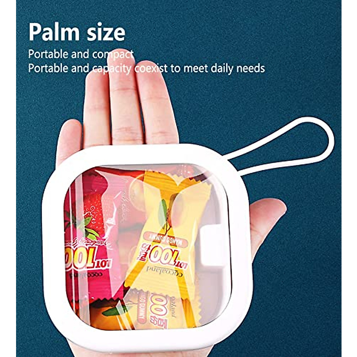 Cotton Swab Ball Holder Jar Hair Tie Organizer Portable Travel Earphone Holder Multi-functional Plastic Container Dispenser Box for Bathroom Home Storage Organizer