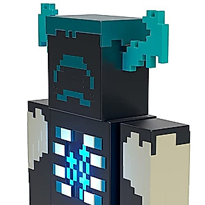Mattel Minecraft Warden Action Figure with Lights, Sounds & Attack Mode, Collectible Toy Inspired by Video Game, 3.25-Inch