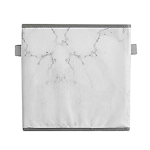 Urban Shop Marble Storage Cubes, Set of 4, Grey/White