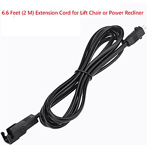 6.5 Feet Extension Cord for Lift Chair or Power Recliner, Replacement Power Supply Cable for Okin Limoss Lazboy Pride Catnapper