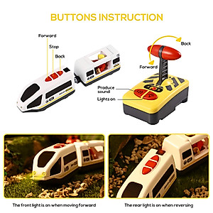 NUOBESTY Remote Control Train Engine RC Train Model Toy Electric Railway Toy for Kids Children(No Battery)