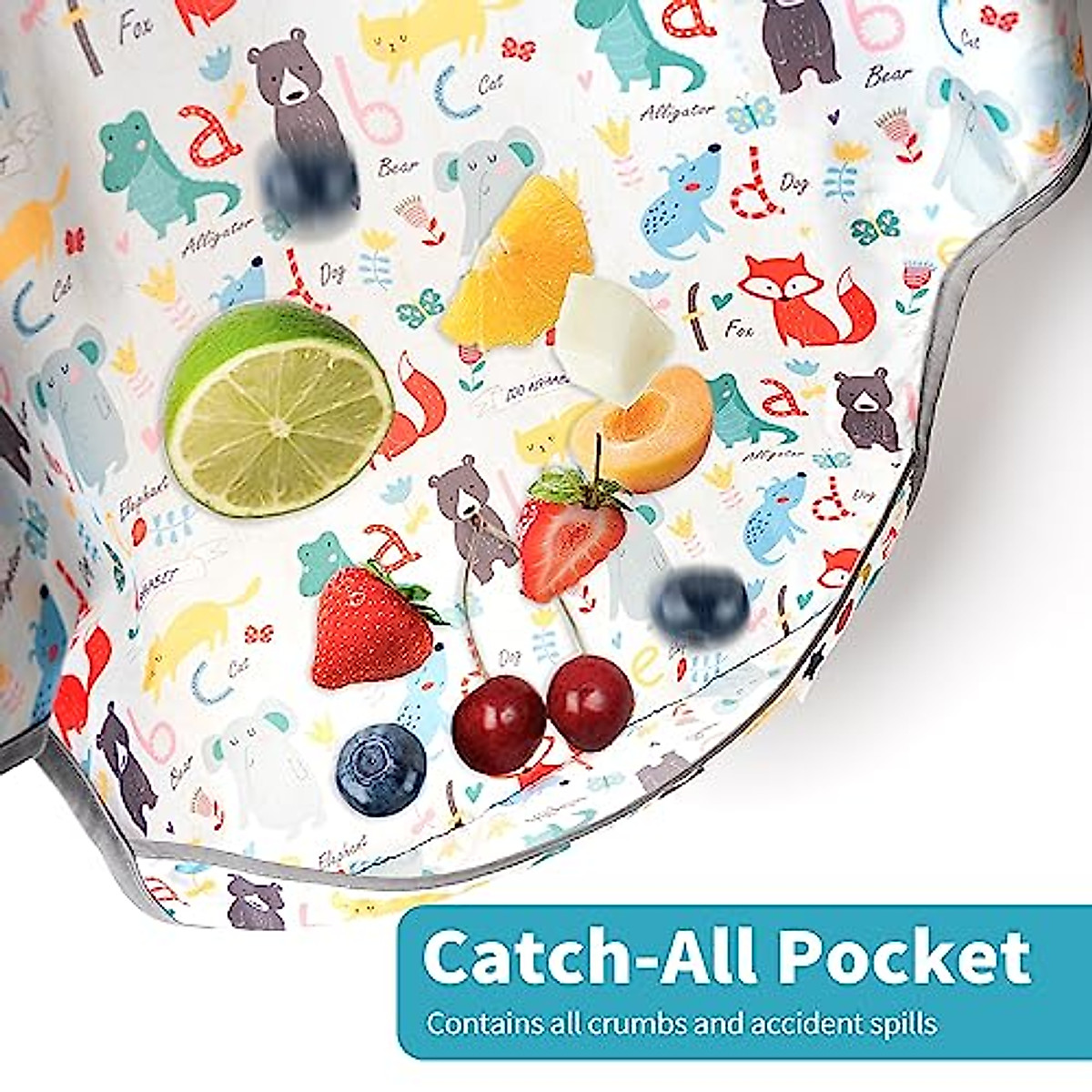 3 Pcs Waterproof Baby Bibs | Long Sleeves Weaning Smock Bib with Food Catcher Pocket for Toddler Eating | Baby Led Weaning | Full Cover Wearable Sleeved Bibs Shirt Apron Set | 6-24 Months