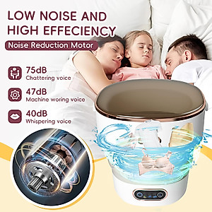 Portable Washing Machine 15L, Mini Washer with 4 Modes and Spin Basket, Large Capacity Laundry Washer Deep Cleaning for Underwear,Baby Clothes, Foldable Washing Machine for Apartments,Camping,Travel