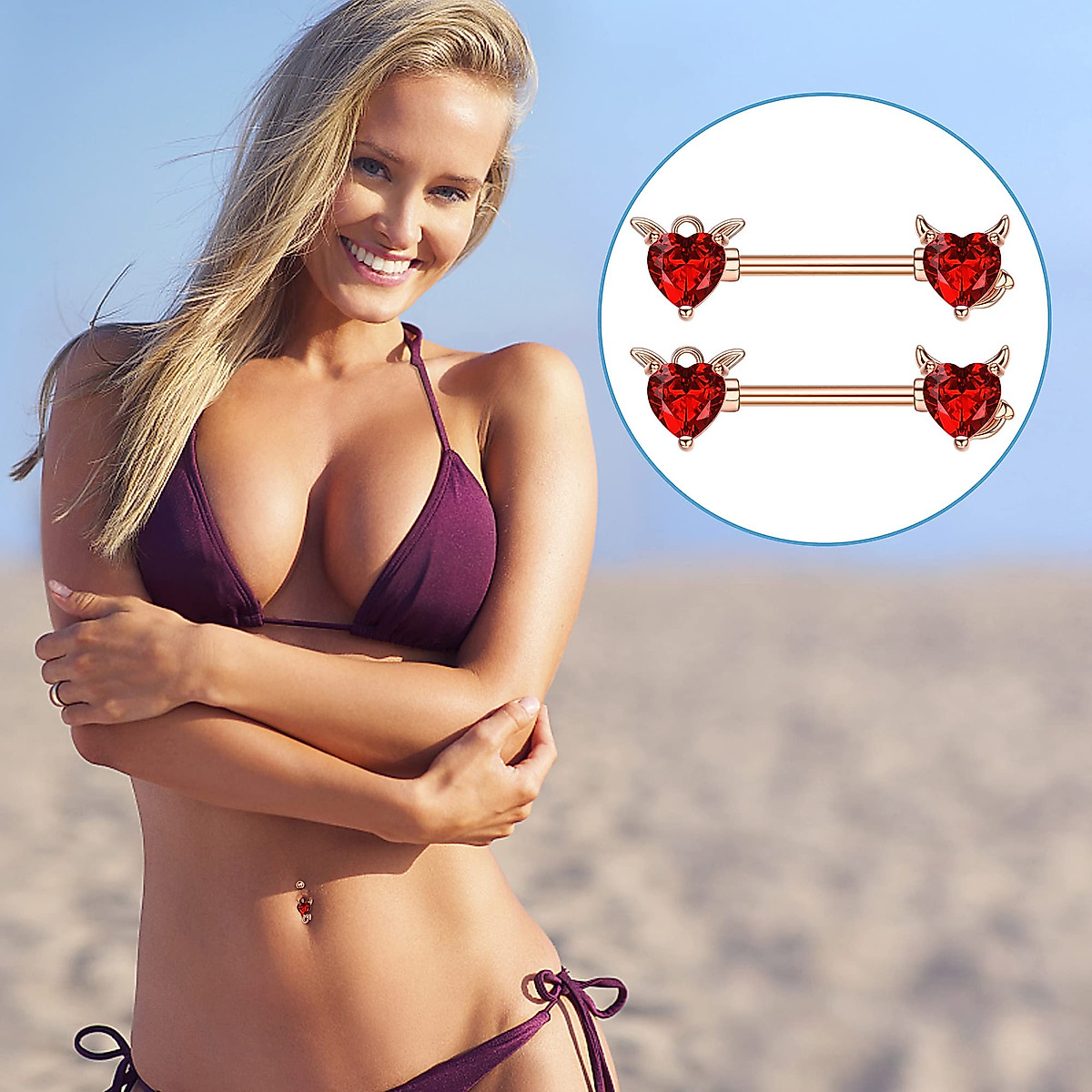 Sanfenly 12PCS Nipple Rings Belly Button Rings for Women 14G 316L Surgical Stainless Steel Curved Navel Barbell Cute Butterfly Flower Belly Piercing Nipple Piercing Jewelry Set