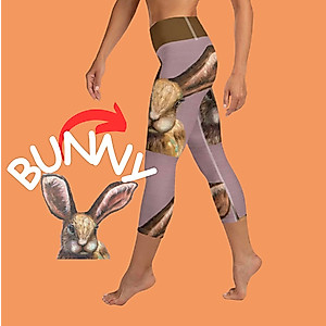 Whimsy Fit Womens Leggings Yoga Pant High Waisted Tummy Control Capri Leggings for Workout Wear Leggings for Women Activewear Pink/Red