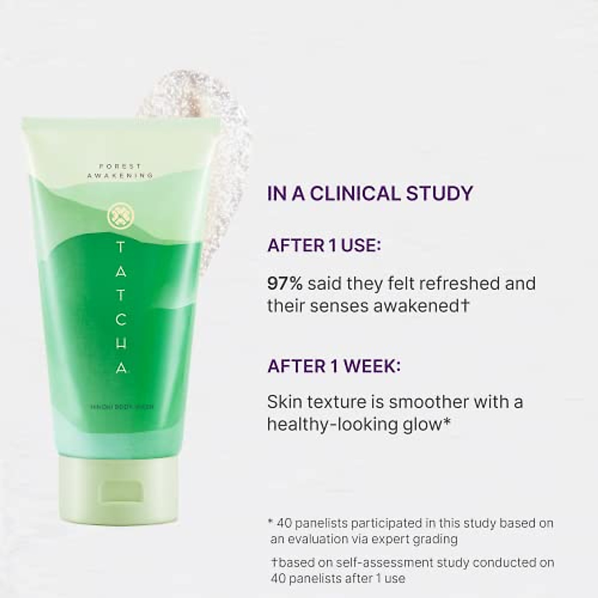 Tatcha Forest Awakening Hinoki Body Wash: Soft Exfoliating Scrub, 200 ml | 6.8 fl oz