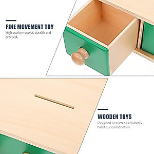 PATKAW Montessori Toys Montessori Toys 2 Year Old Toys Object Permanence Box Montessori Coin Box Toys with Drawer for Toddlers Preschoolers Toy 1 Set Montessori Toys 2 Year Old Toys 2 Year Old Toys