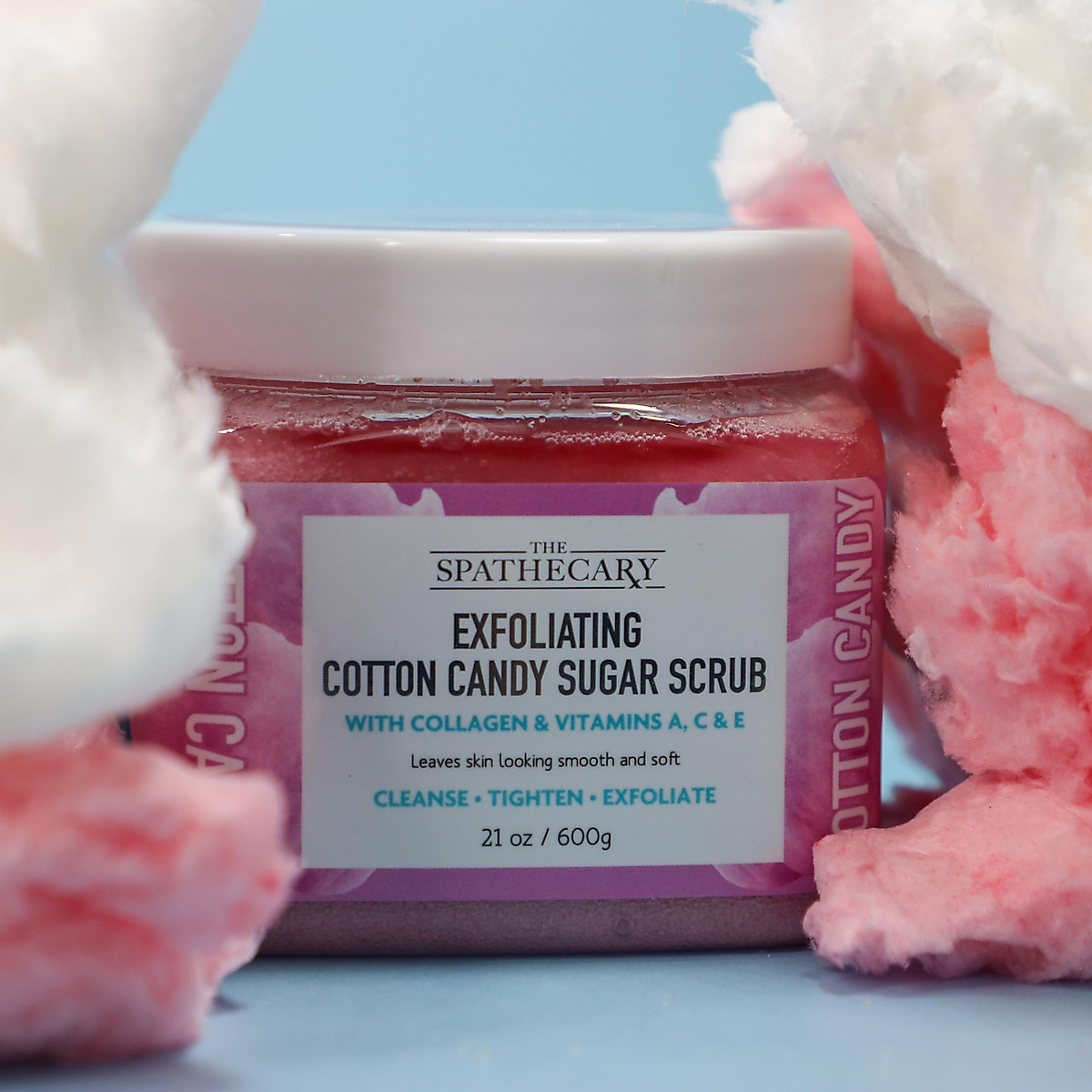 The Spathecary Body Scrub, Exfoliating-Nourishing-Refreshing-Smoothing Body Care 21 oz. (21 oz, Cotton Candy)