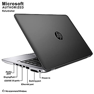 HP EliteBook 840 G1 14 Inch Business Laptop Computer (Intel Dual Core i7 2.1GHz Processor, 8GB RAM, 240GB SSD, USB 3.0, VGA, Wifi, RJ45, Windows 10 Professional) (Renewed)