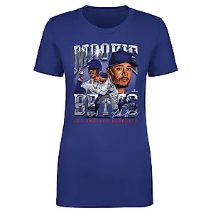 500 LEVEL Mookie Betts Women's T-Shirt (Women's T-Shirt, Large, Royal Blue) - Mookie Betts Los Angeles Vintage WHT