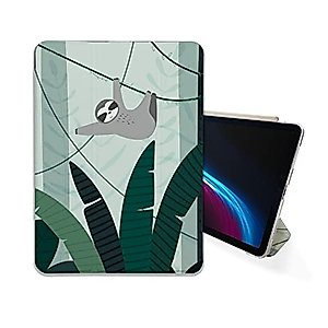 Cute Jungle Sloth Animal Kawaii case Compatible with iPad Mini Air Pro 7.9 8.3 9.7 10.2 10.9 11 12.9 inch Pattern Cover New 2022 2021 Trifold Stand 3 4 5 6 7 8 9 Generation (11" Pro 1/2/3 gen)