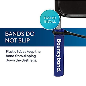 Bouncy Bands for Wide Desks (Blue) – Sensory Tool That Allows Students to Move As They Work, Increasing Focus and Academic Performance, Relieves Anxiety, Hyperactivity, Frustration and Boredom
