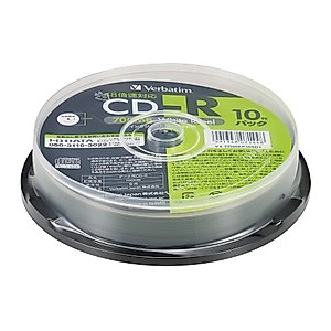 Verbatim Japan PR80FP10SD1 CD-R 700MB 10 Sheets, White Printable 48x Speed